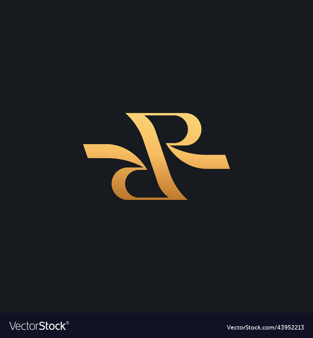 Initial rr monogram logo template based Royalty Free Vector
