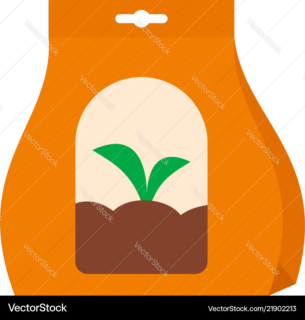 Plant seeds icon flat style Royalty Free Vector Image