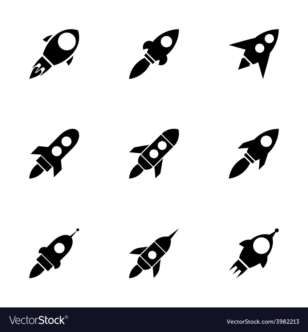 Rocket icon set Royalty Free Vector Image - VectorStock
