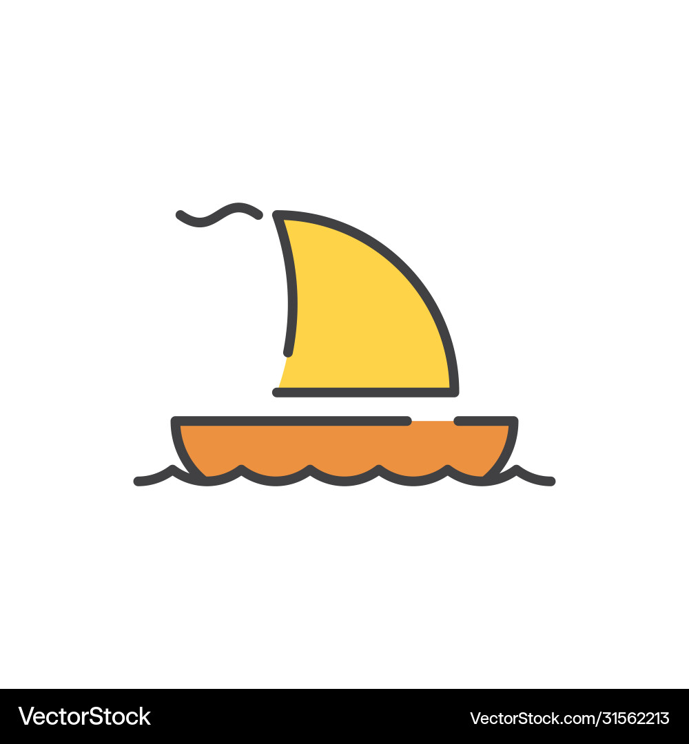 Sailing ship icon symbol isolated on white Vector Image