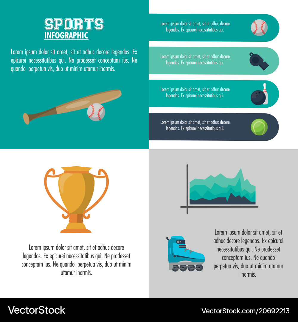 Sports infographic design Royalty Free Vector Image