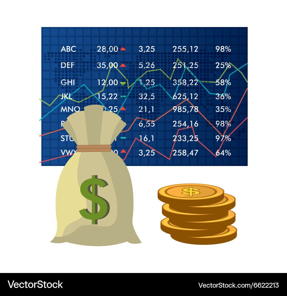 Stock market and exchange Royalty Free Vector Image