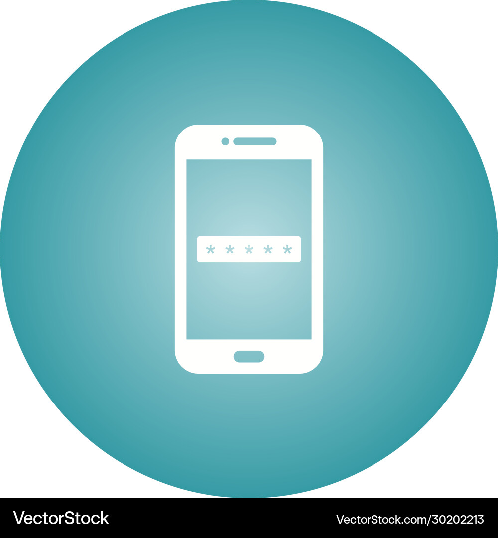 Unique pass code glyph icon Royalty Free Vector Image