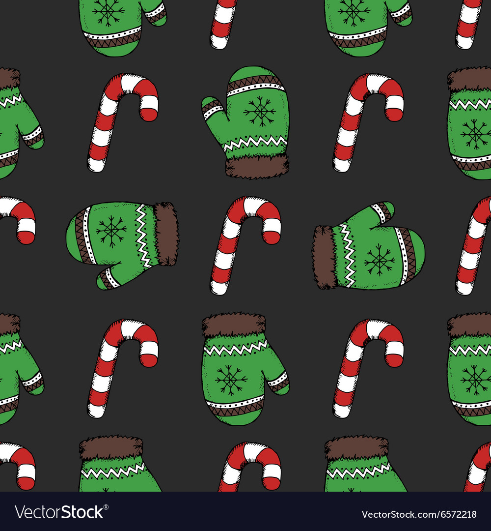 Christmas candy pattern Royalty Free Vector Image