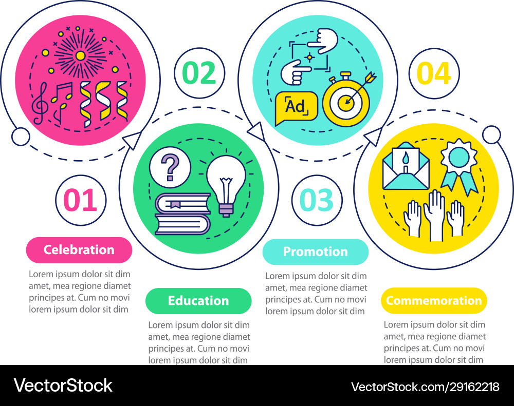 Event purposes infographic template celebration Vector Image