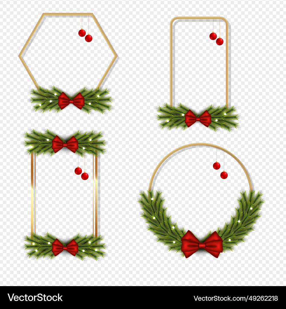 Merry christmas photo frame Royalty Free Vector Image