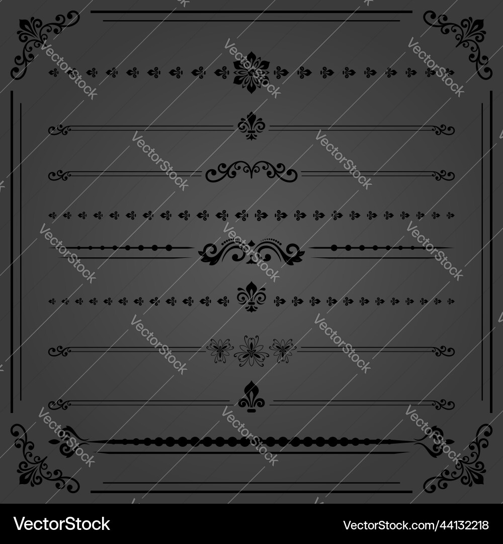 Vintage big set of horizontal patterns Royalty Free Vector