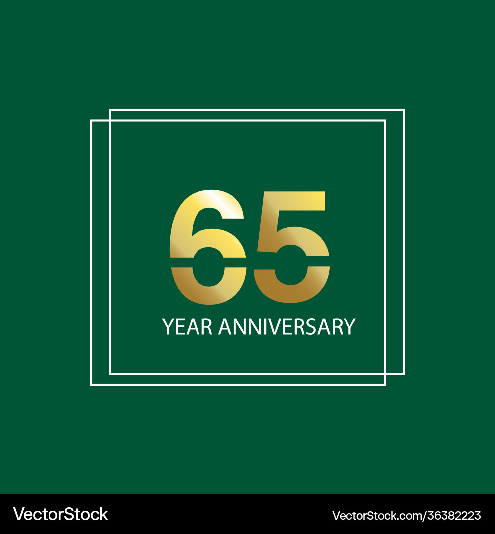 65 year anniversary celebration logo 65th design Vector Image