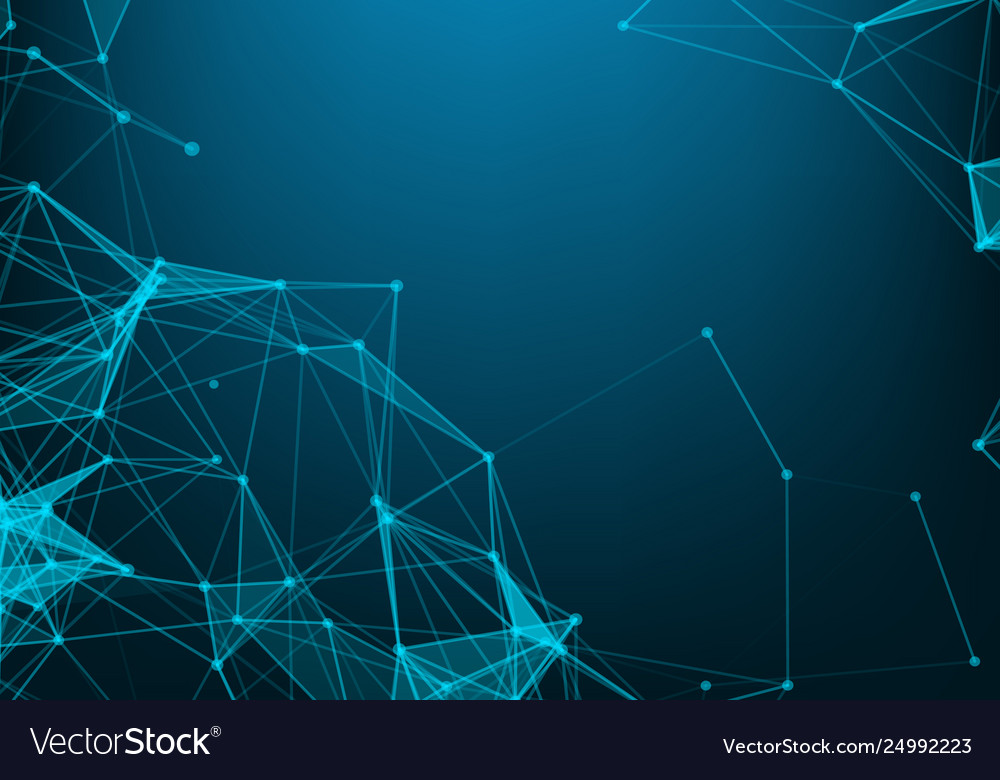 Abstract Connecting Dots And Lines Connection Vector Image