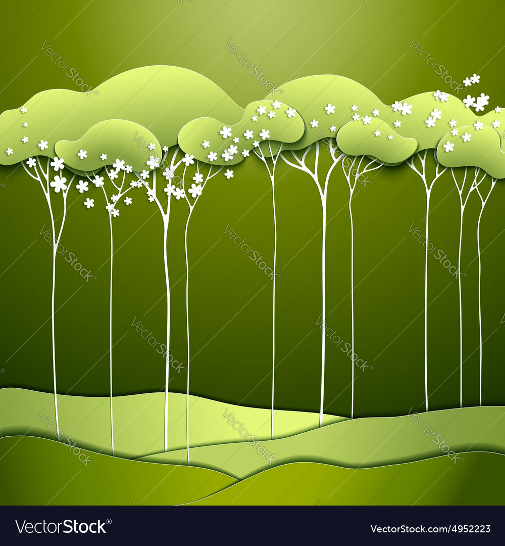 Abstract spring tree Royalty Free Vector Image