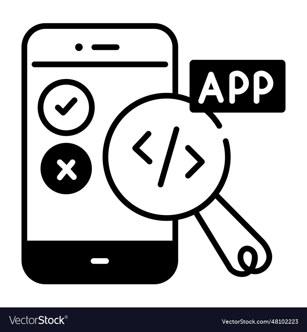 App Testing Royalty Free Vector Image Vectorstock