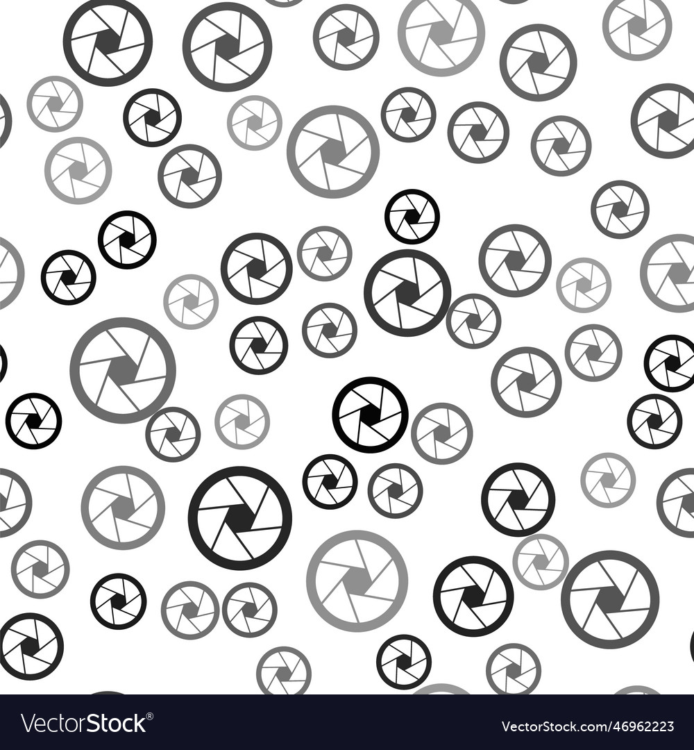 Black camera shutter icon isolated seamless Vector Image Black camera shutter icon isolated seamless Vector Image