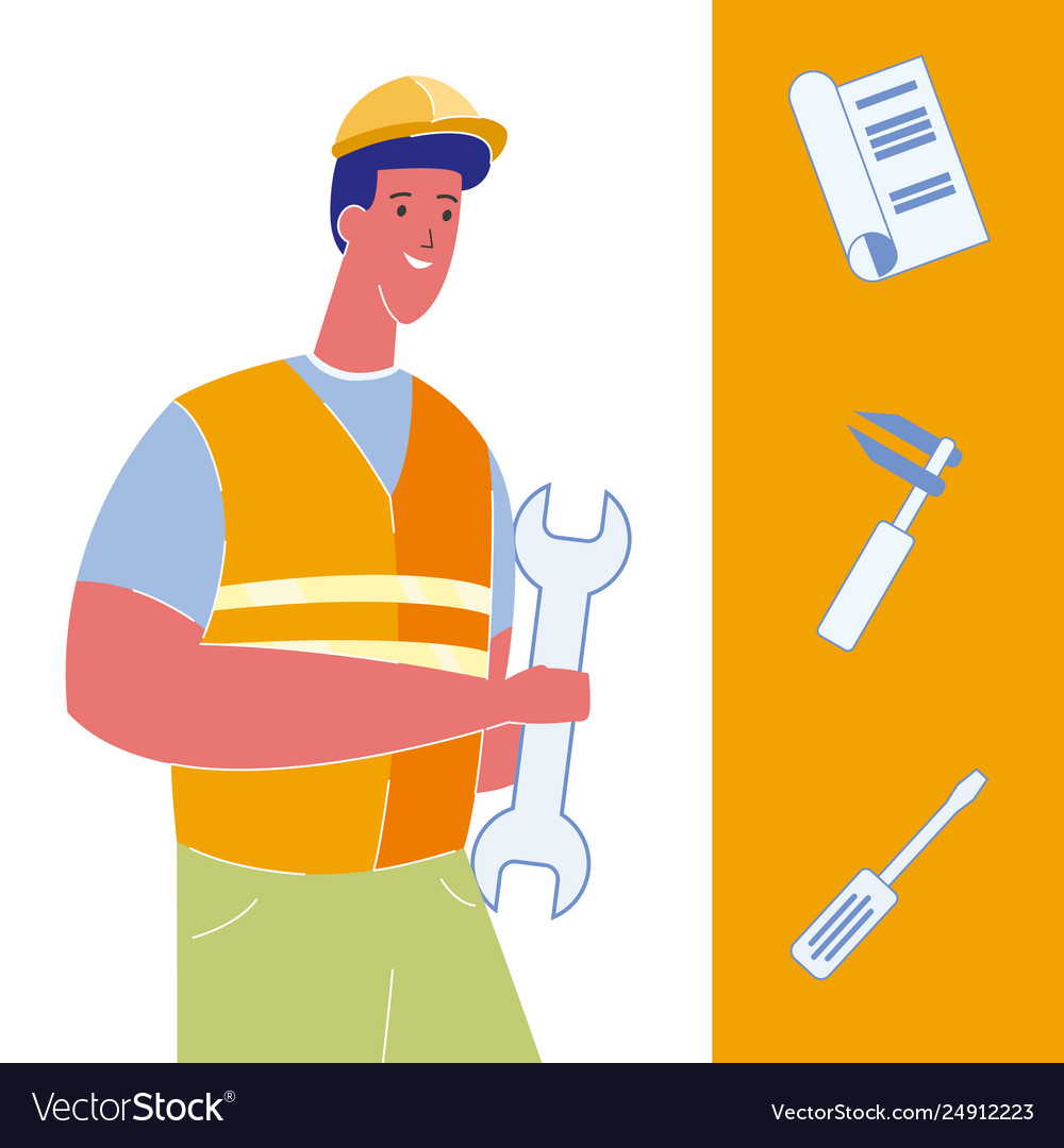 Construction building tools set Royalty Free Vector Image