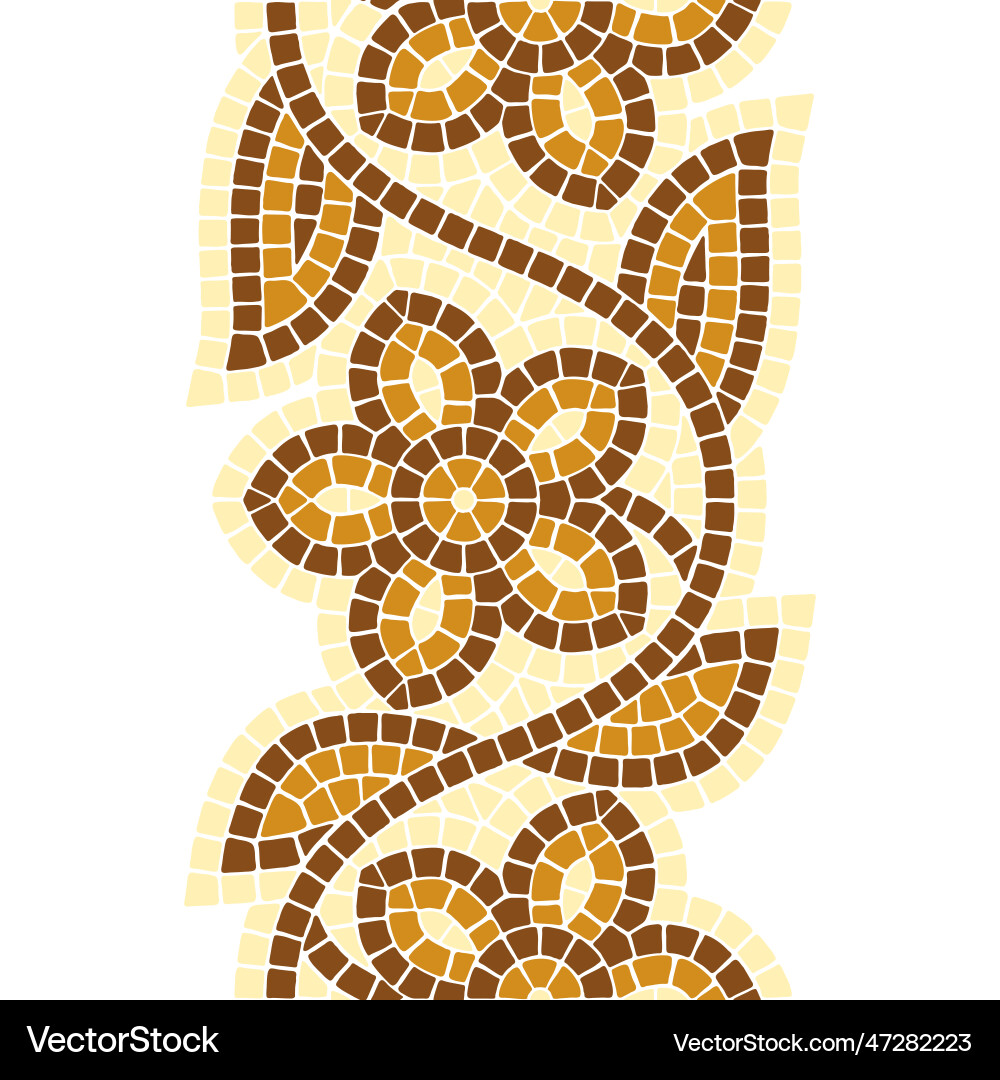 Floral mosaic pattern decorative antique stone Vector Image