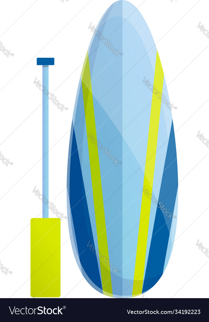 Lifestyle sup surfing icon cartoon style Vector Image