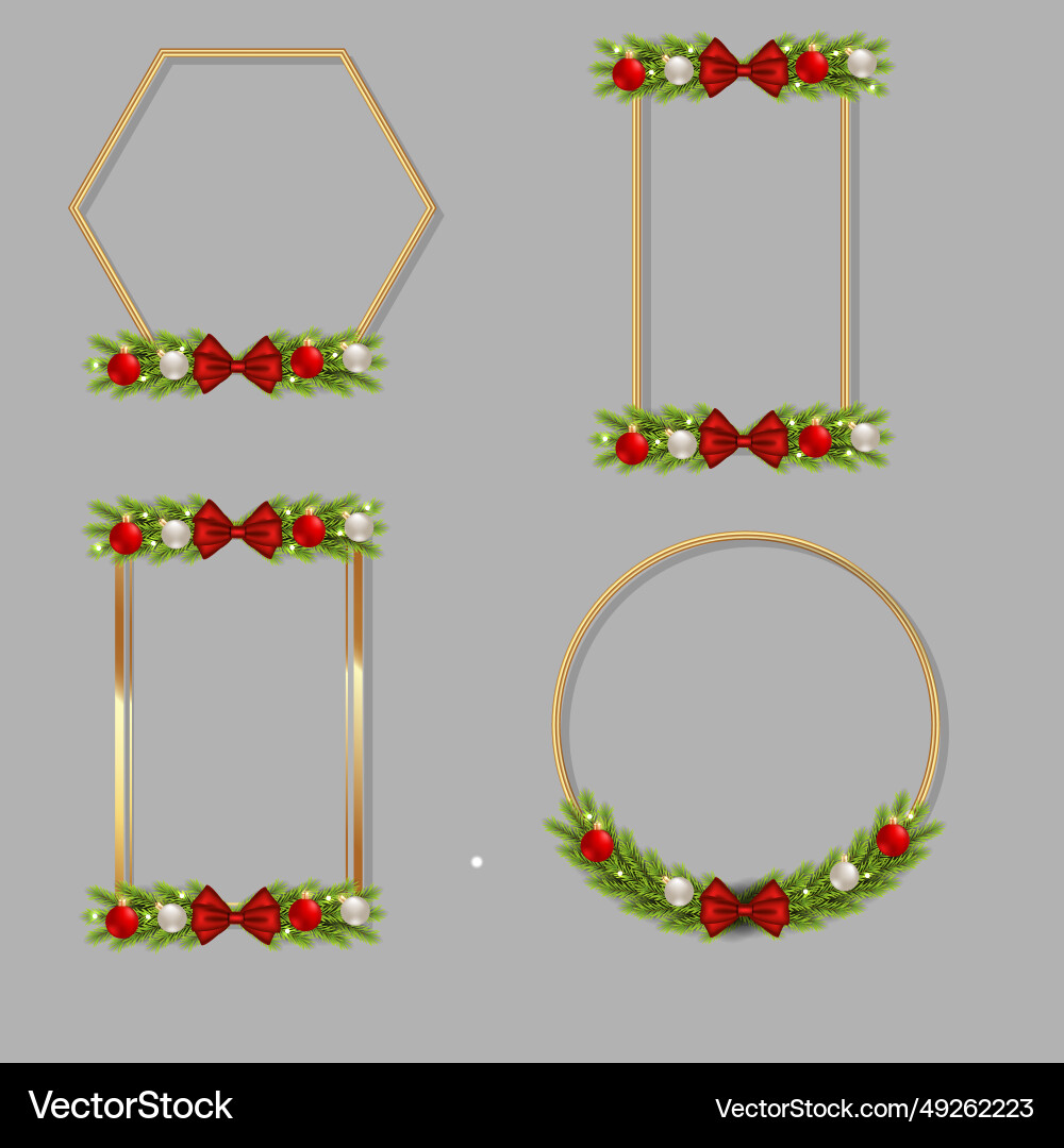 Merry christmas photo frame Royalty Free Vector Image