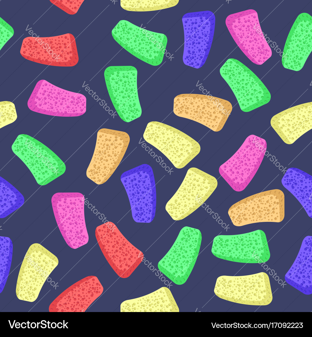 Set of colorful bath sponges seamless pattern Vector Image