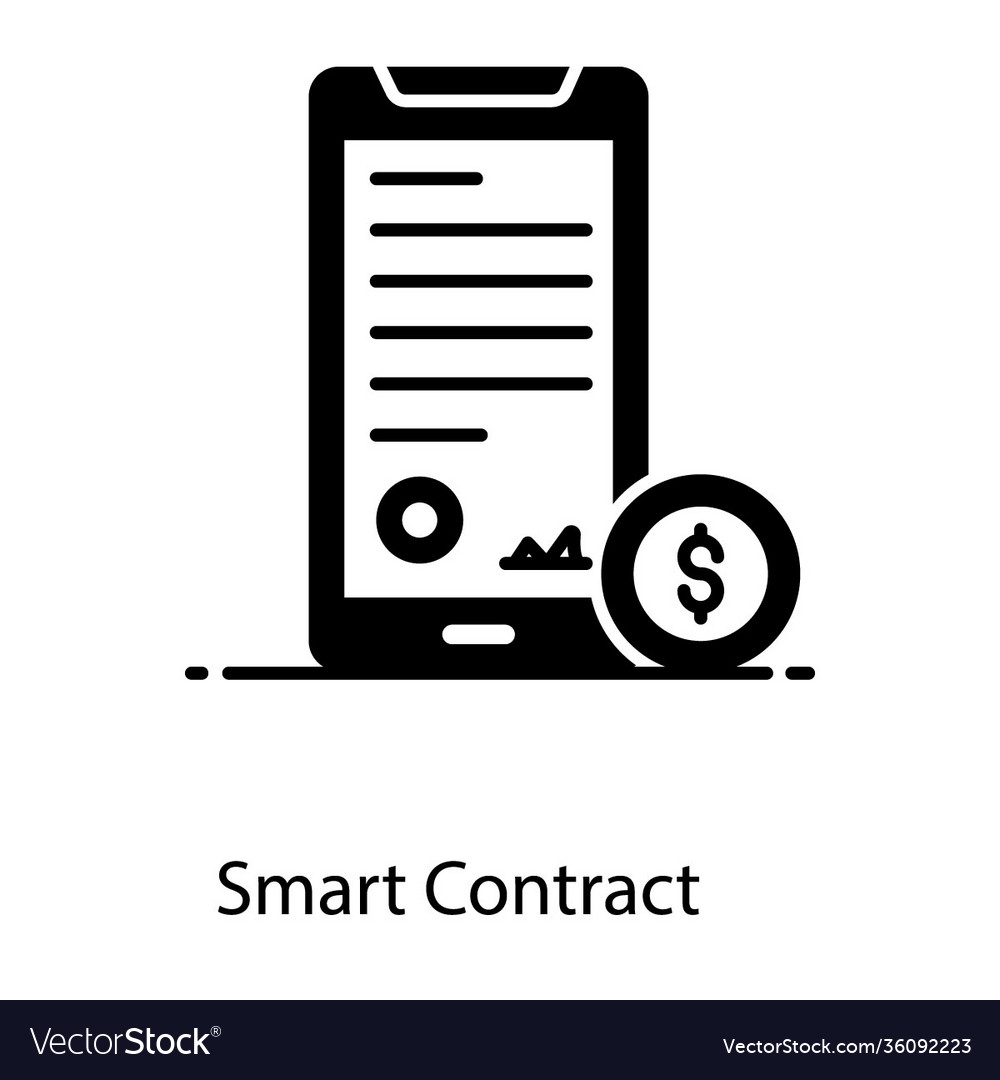 Smart contract Royalty Free Vector Image - VectorStock