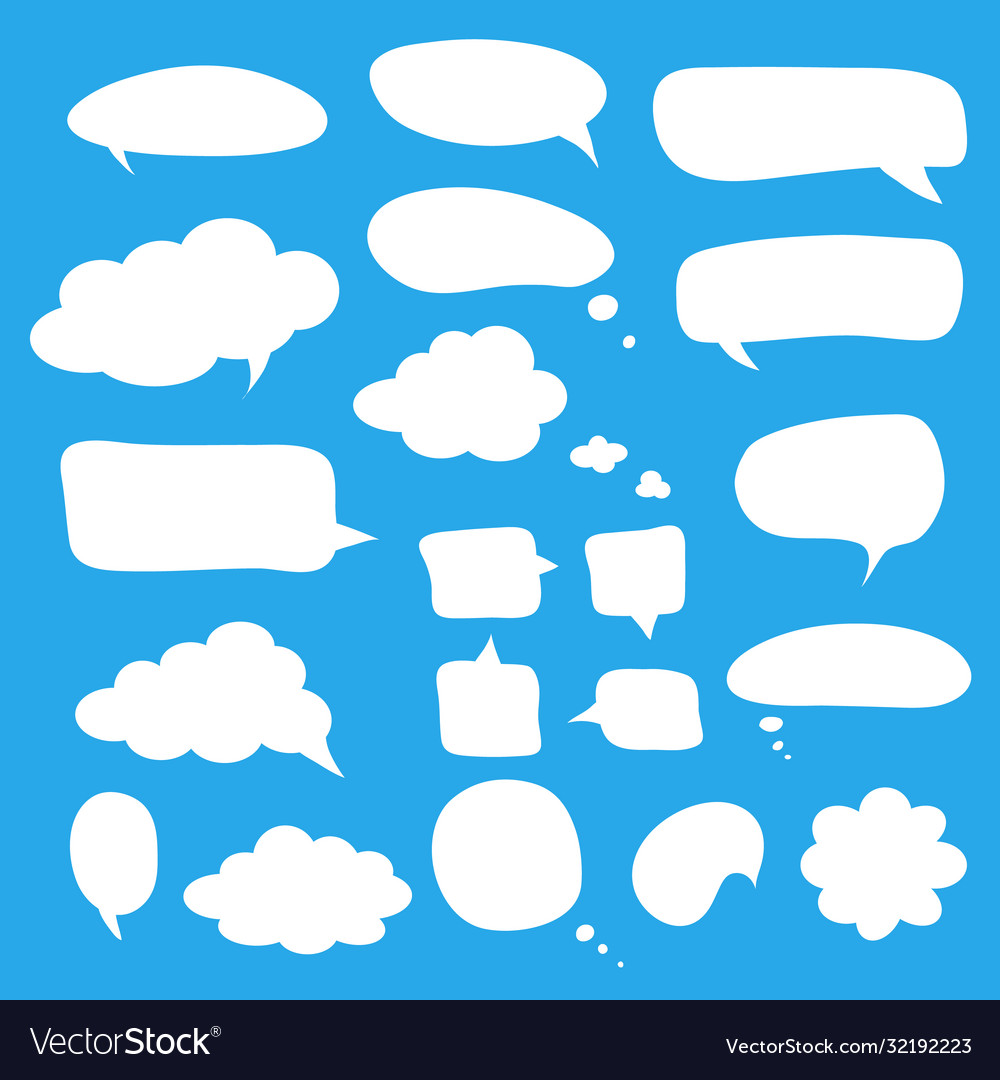 Speech bubbles design for comments dialogs Vector Image