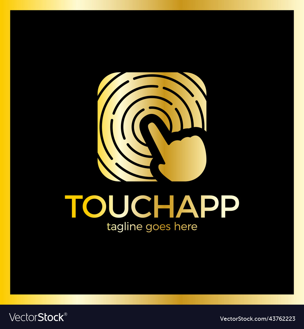 Touch app logo Royalty Free Vector Image - VectorStock