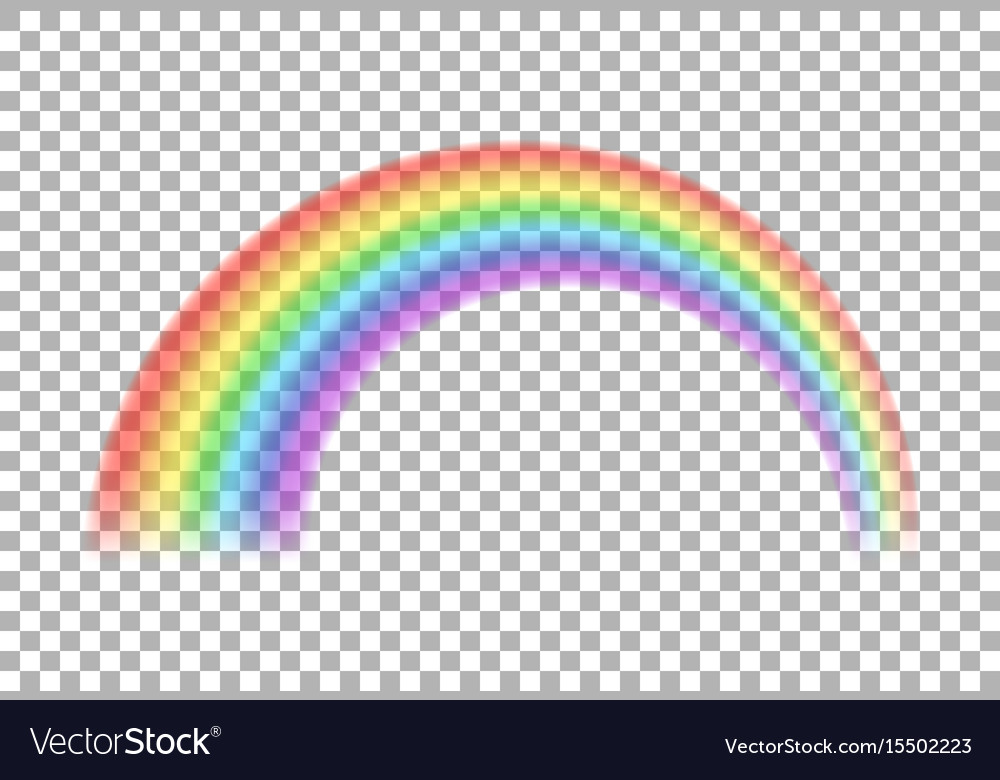 Transparent realistic colorful rainbow Royalty Free Vector