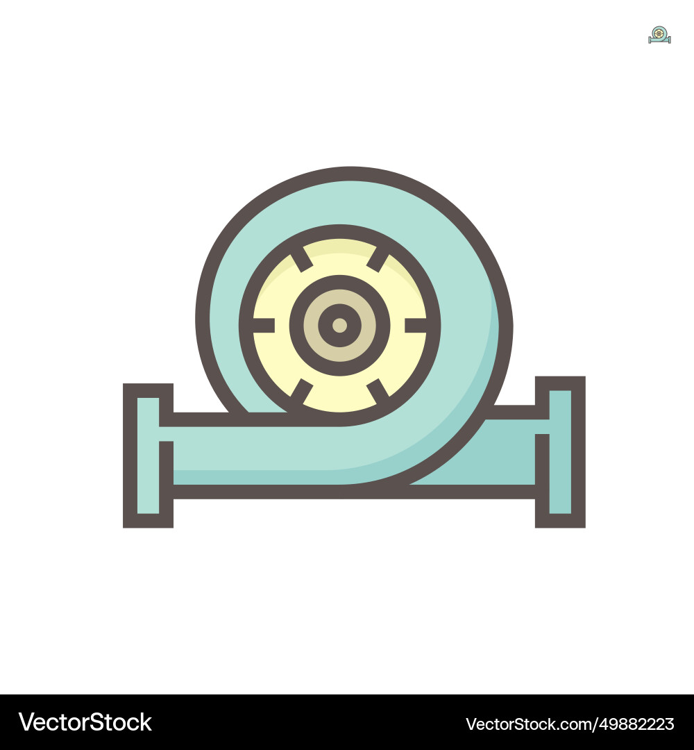 Water pump or centrifugal pump icon Royalty Free Vector