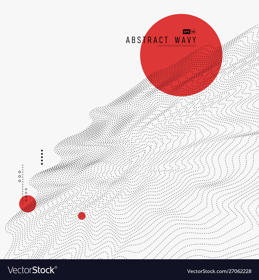 Abstract trendy red circle array dynamic Vector Image