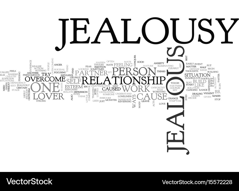 Are you a jealous lover text word cloud concept Vector Image