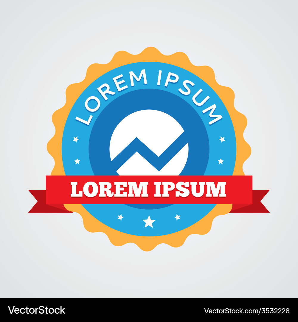 Circle diagram vintage badge label icon Royalty Free Vector