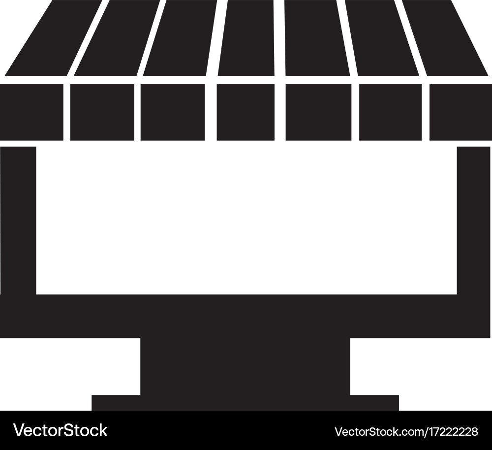 Computer online shopping grocery technology Vector Image
