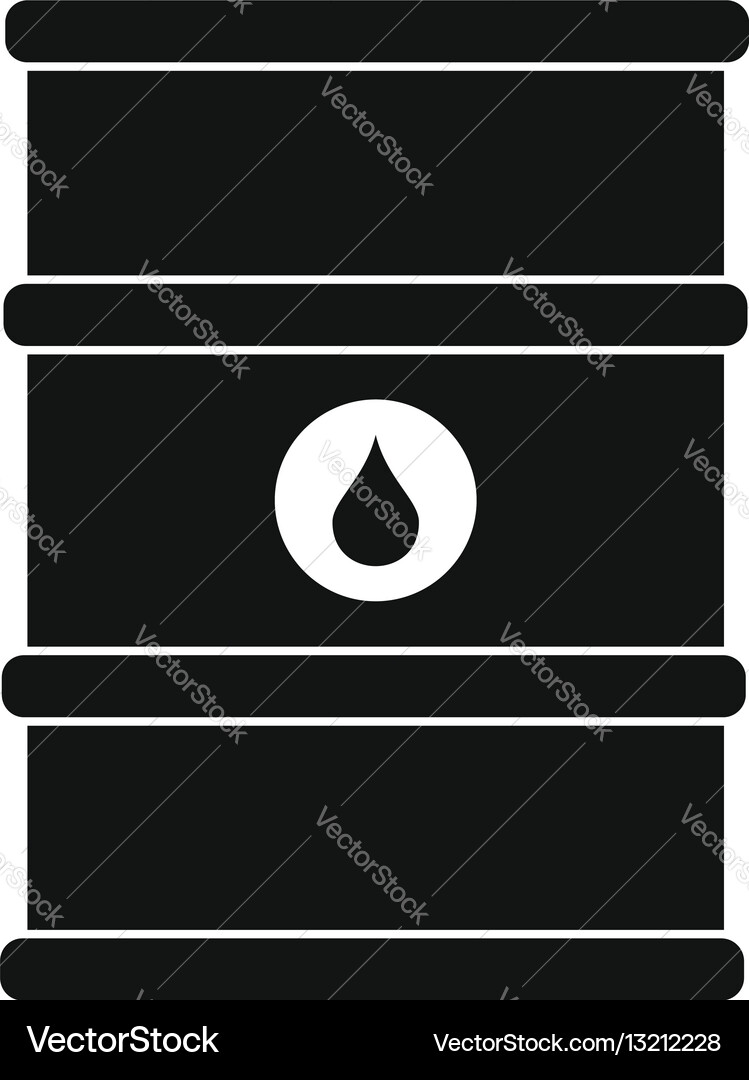 Oil barrel icon simple style Royalty Free Vector Image