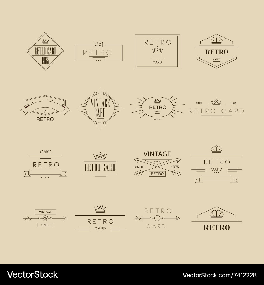 Retro labels set Royalty Free Vector Image - VectorStock