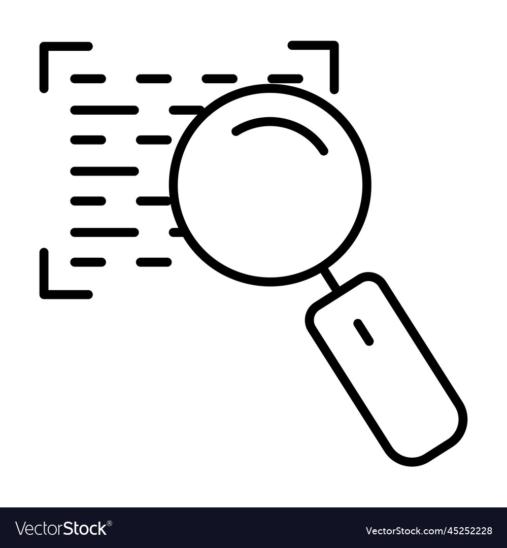 Search icon with programming editor searching Vector Image