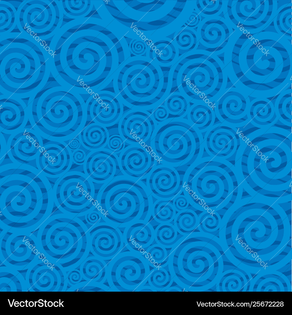 Water swirl background in blue tones flat style Vector Image