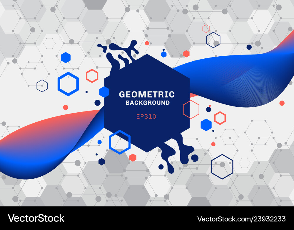 Abstract composition of geometric shapes Vector Image