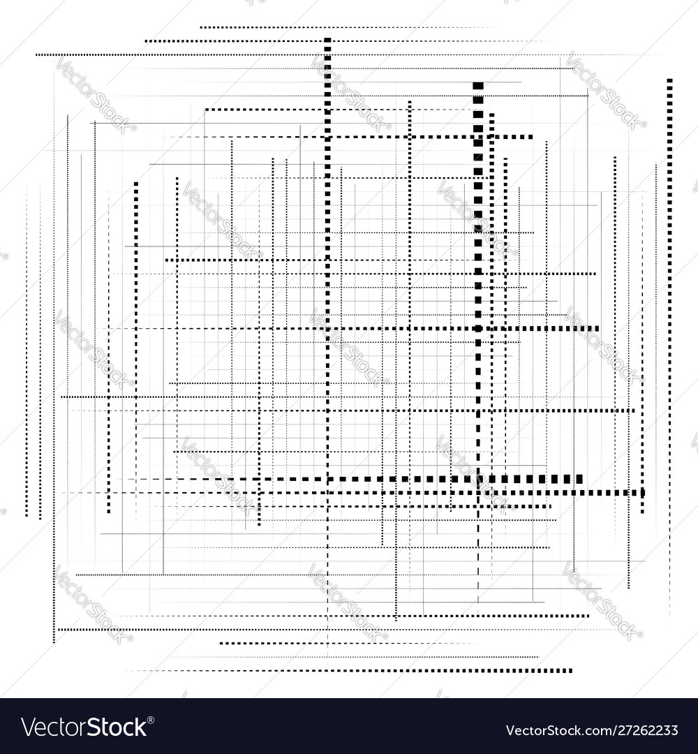 Abstract grid mesh random scatter chunks Vector Image