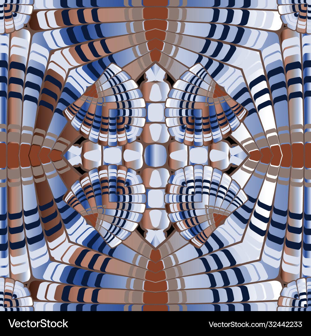 Abstract mosaic seamless pattern colorful tribal Vector Image