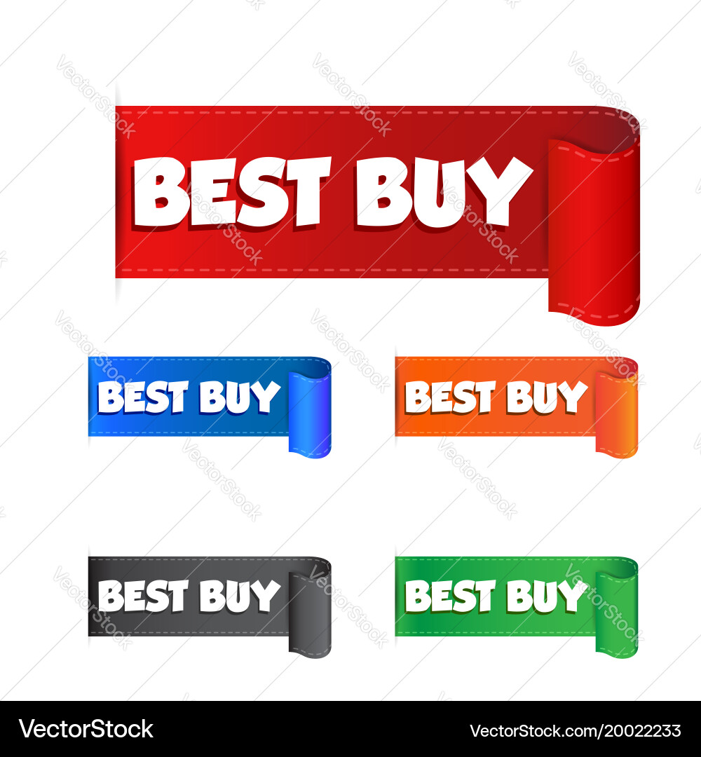 Best buy sticker label on white background Vector Image