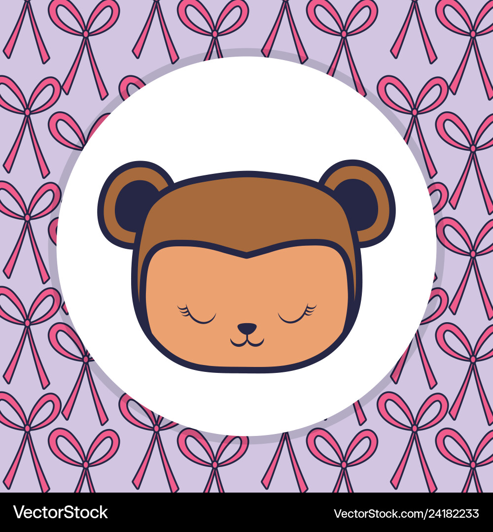 Cute and little monkey character Royalty Free Vector Image