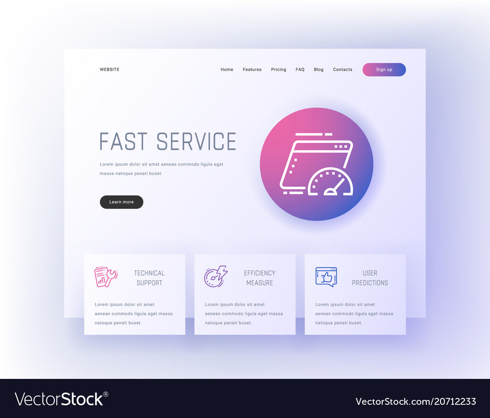 Fast service technical support efficiency Vector Image