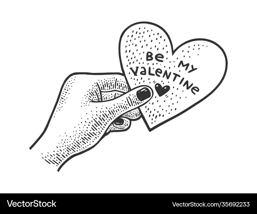 Heart valentine day sketch Royalty Free Vector Image