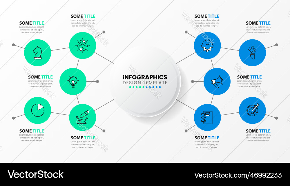 Infographic template with icons and 10 options Vector Image