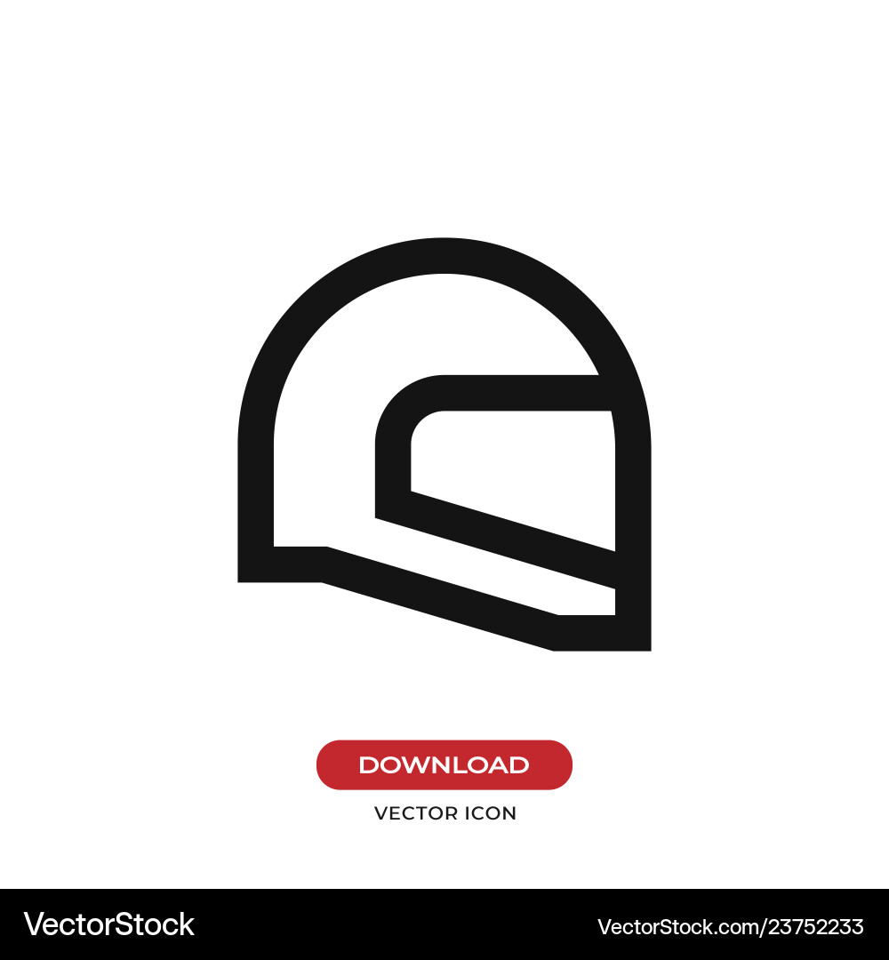 Racing helmet icon motorcycle symbol Royalty Free Vector