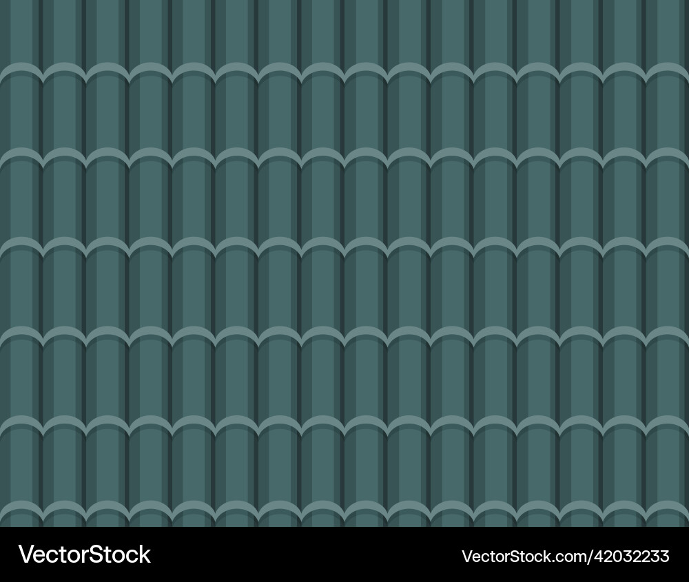Seamless tile roof textured pattern of repeat Vector Image