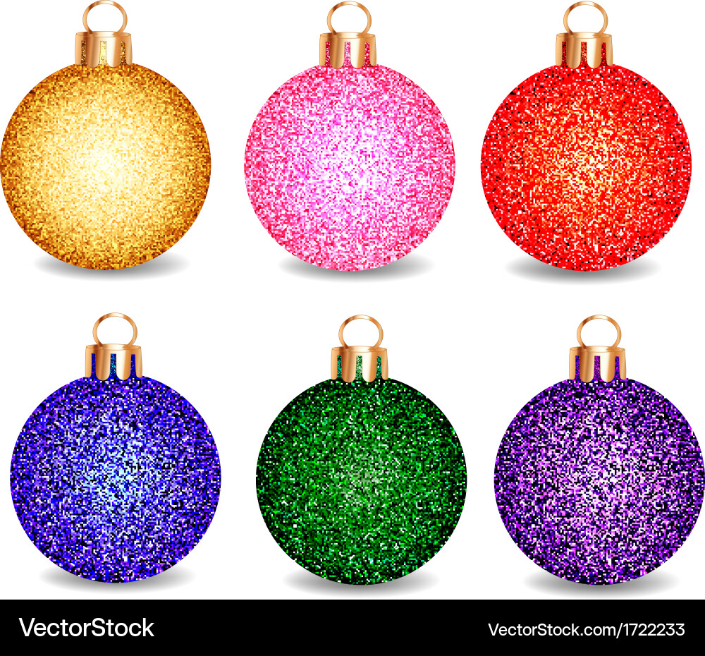 Set of christmas balls Royalty Free Vector Image