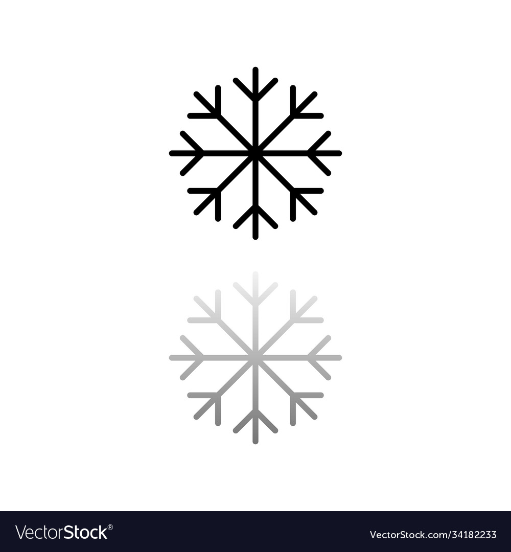 Snowflake icon flat Royalty Free Vector Image - VectorStock