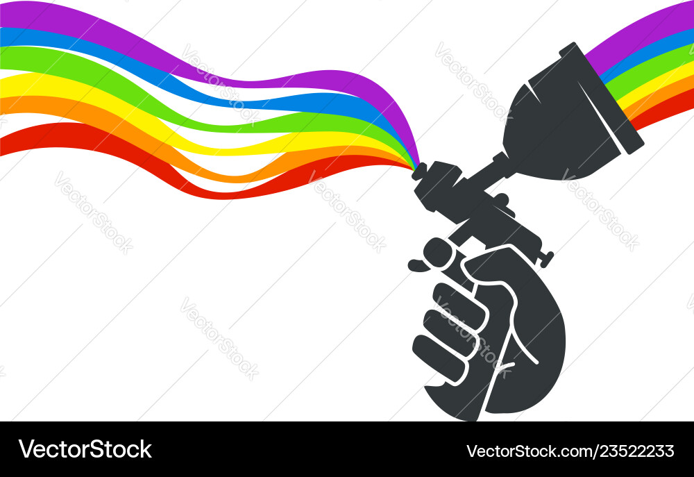 Spray painting in hand Royalty Free Vector Image