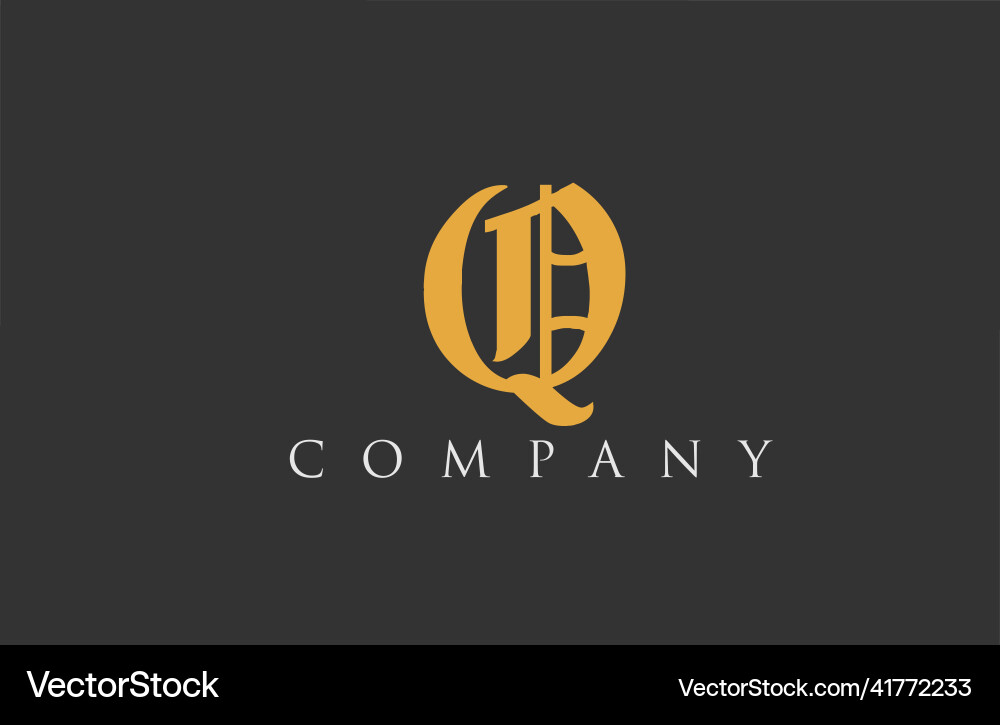 Vintage letter q alphabet design creative logo Vector Image