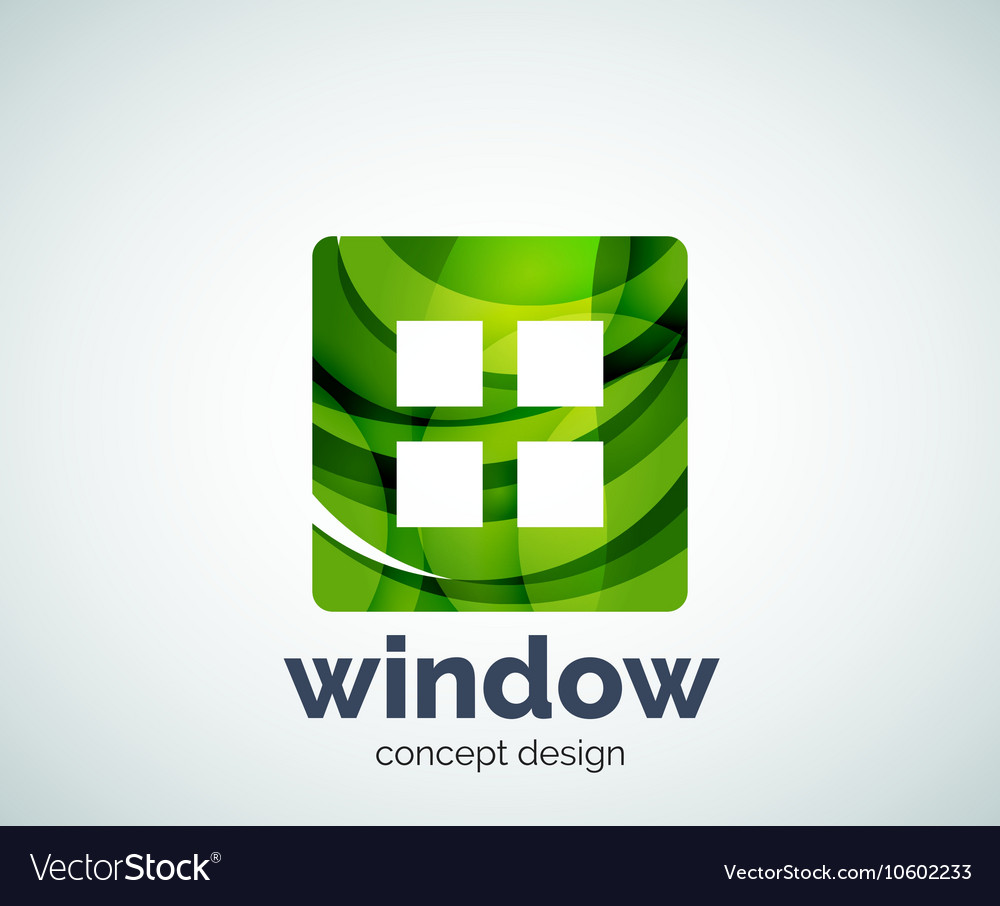 Window logo template Royalty Free Vector Image