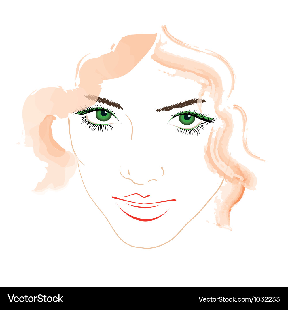 Womans face Royalty Free Vector Image - VectorStock